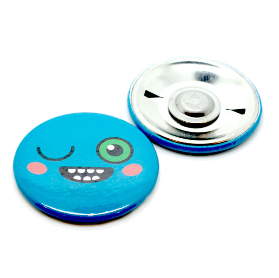 Buy 1.75 Inch Custom Round Buttons with Clothing Magnets.